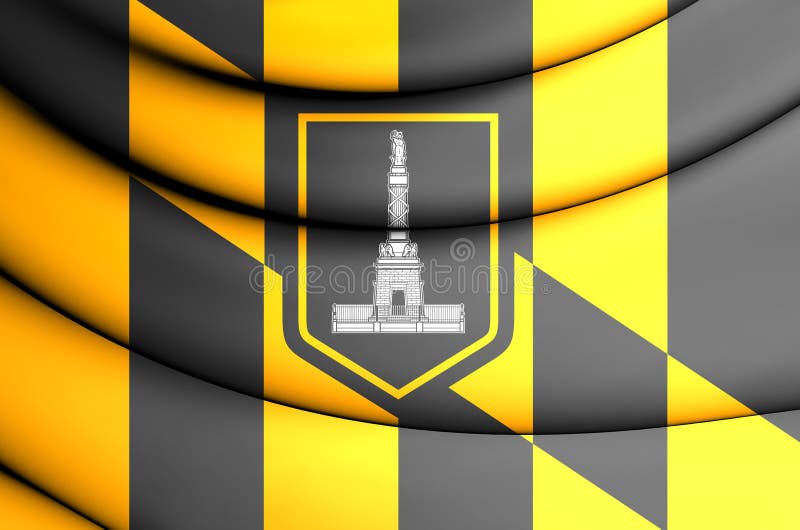 Flag of Baltimore Maryland, USA. Stock Illustration - Illustration of ...