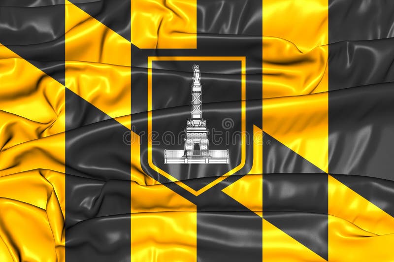 Flag of Baltimore Maryland, USA. Stock Illustration - Illustration of ...