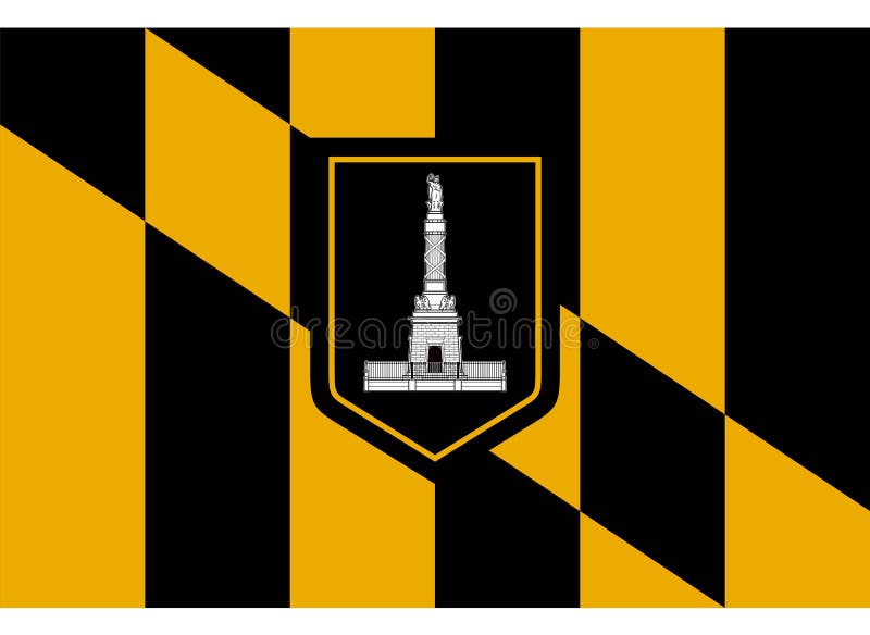 Flag of Baltimore stock vector. Illustration of logo - 136179543
