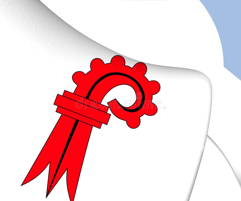 Flag of Basel-Landschaft Canton, Switzerland. Stock Illustration ...