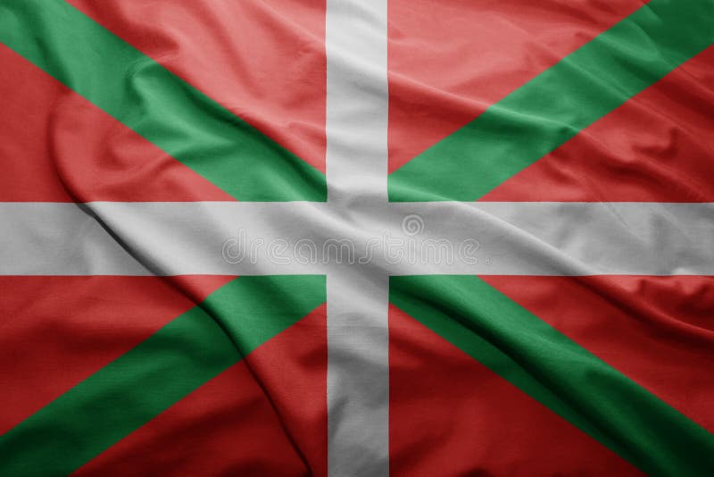 Waving Basque Country and European Union Flags Stock Illustration ...