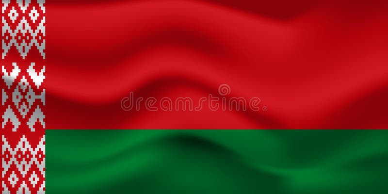 Flag of Belarus. Belarusian National Symbol in Official Colors ...
