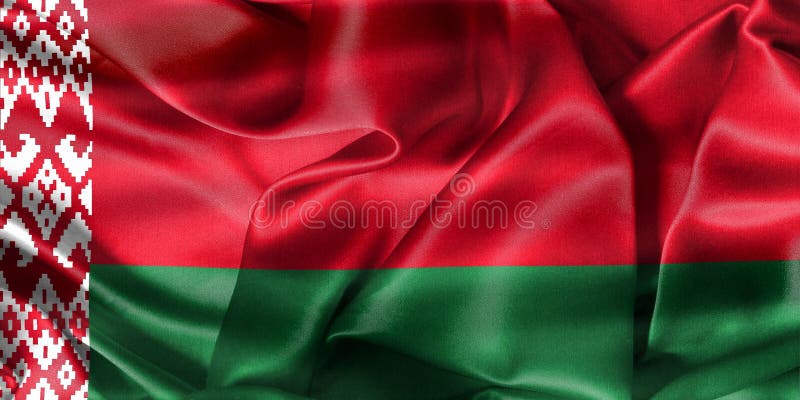 Flag of Belarus with Realistic Waving Fabric Effect. Stock Illustration ...