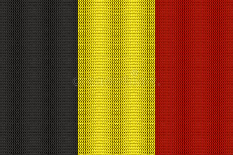 Flag of Belgium on Vector Knitted Woolen Texture Stock Vector ...