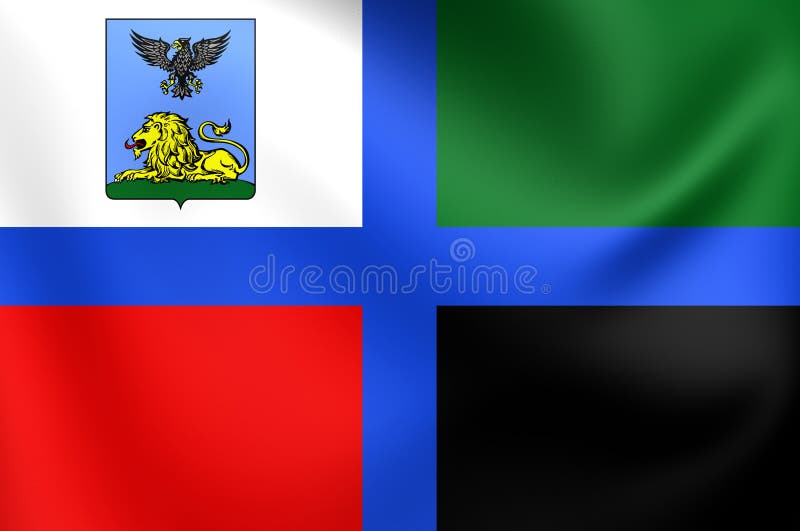 Flag of Belgorod Oblast, Russia. Stock Illustration - Illustration of ...