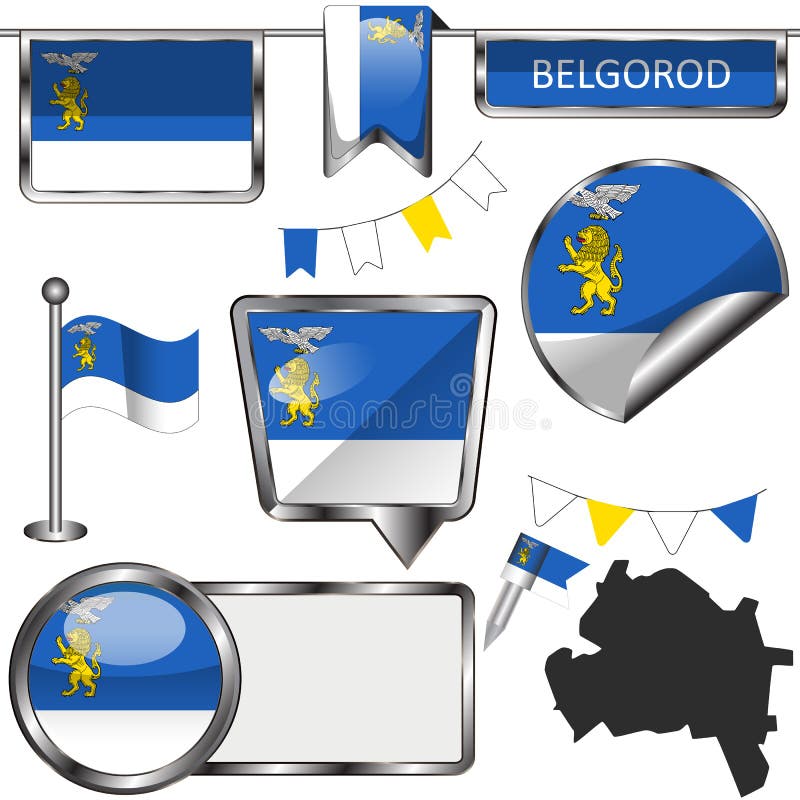 Flag of Belgorod Oblast. 3D Illustration Isolated on White Background ...