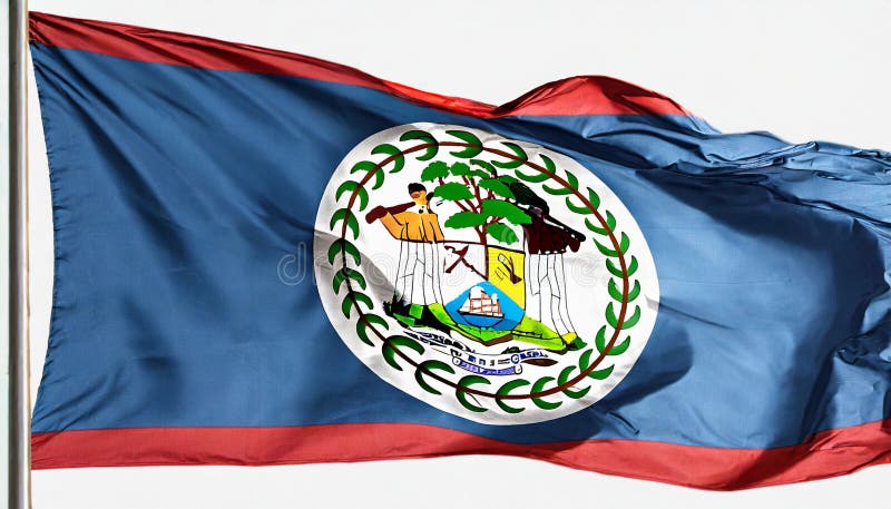 Flag of Belize stock illustration. Illustration of ensign - 299469802