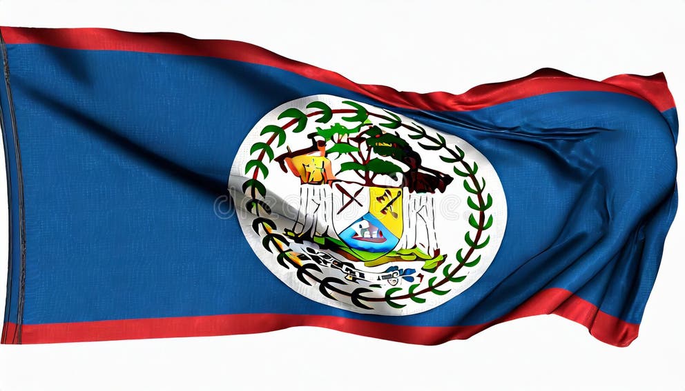 Flag of Belize stock illustration. Illustration of material - 299469910