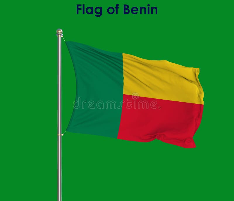 Flag of Benin, Benin Flag, National Flag of Benin. Pole Flag of Benin Stock Illustration ...