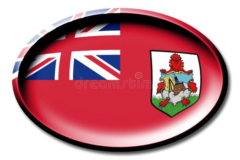 Bermuda Country Flag in the Form of a Travel Suitcase on a White ...