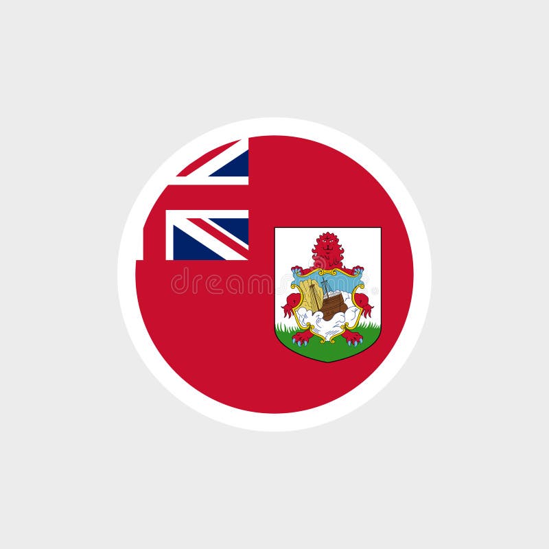 Flag of Bermuda. Bermuda Red Flag with Coat of Arms and Flag of Great ...