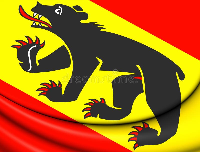 Flag of Bern Canton, Switzerland. Stock Illustration - Illustration of ...