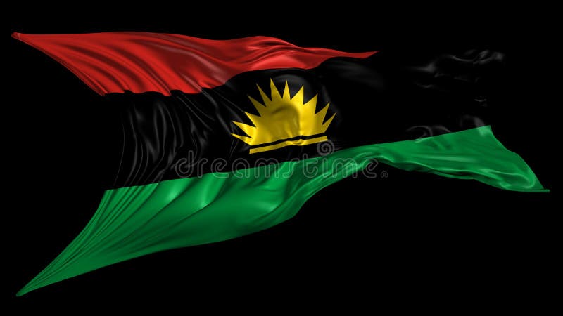 Biafra Flag Isolated Seamless Loop Stock Video - Video of flag, ripple ...