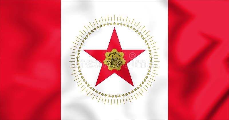 Flag of Birmingham Alabama, USA. Stock Illustration - Illustration of ...