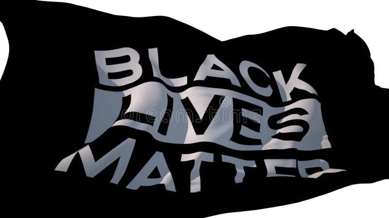 Flag BLM Alpha Loop 4K stock video. Video of silhouette - 244287237