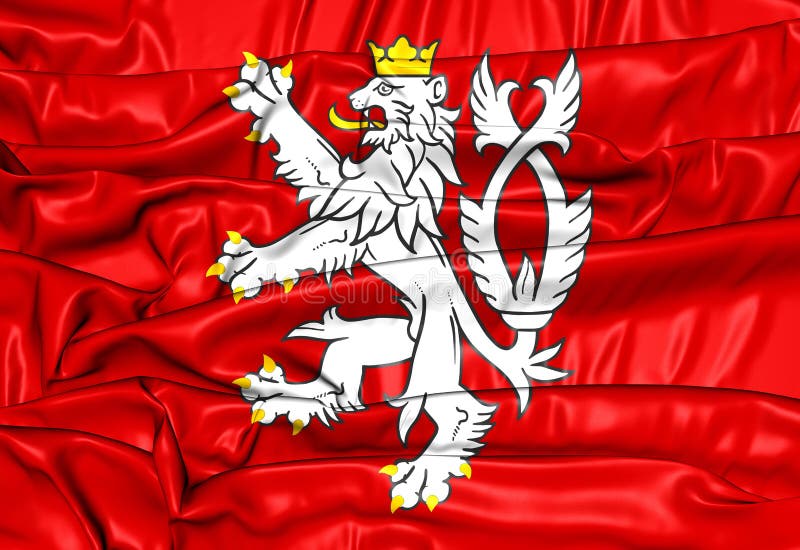 Flag of Bohemia Coat of Arms, Czech Republic. Stock Illustration ...