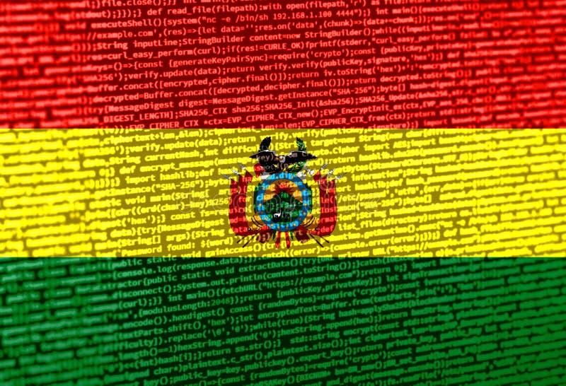 Flag of Bolivia Over Digital Code. Concept of Cybersecurity, Innovation, and Digital ...