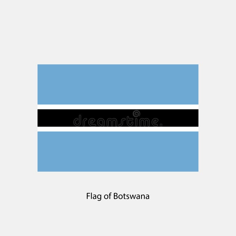 Flag of Botswana stock vector. Illustration of flag - 260082776
