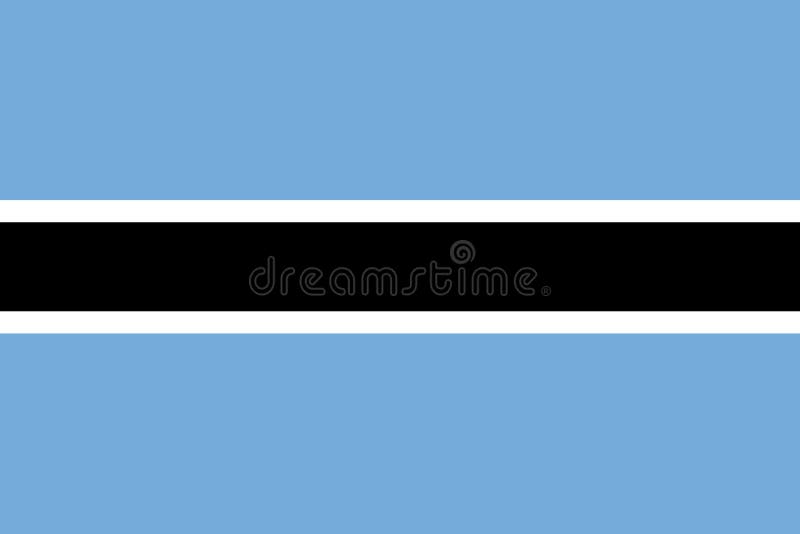 Flag of Botswana stock vector. Illustration of color - 159494861