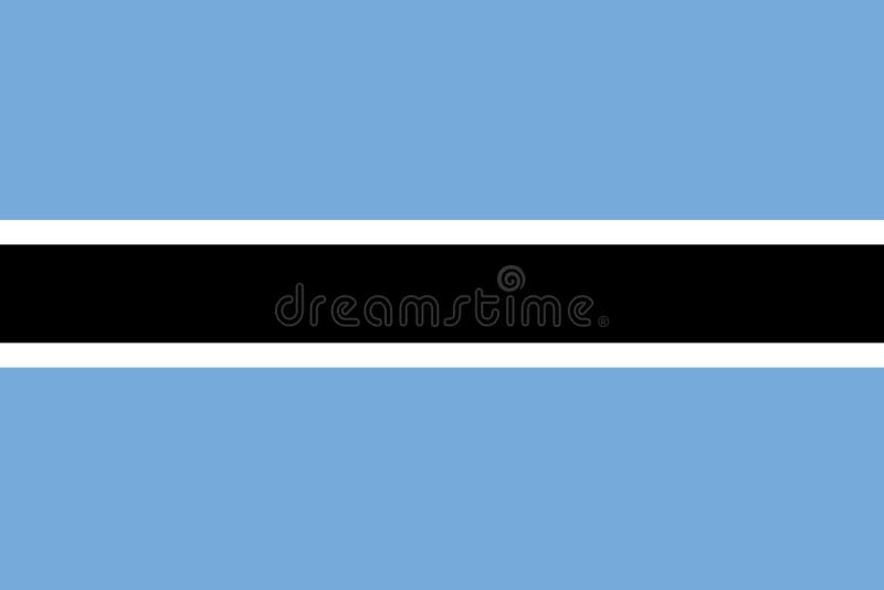 Flag of Botswana in Official Colors and Proportions, Vector Image ...