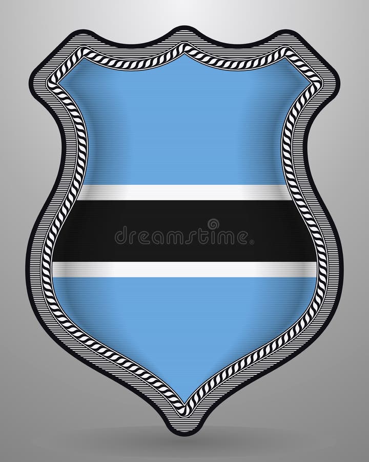 Flag of Botswana. Vector Badge and Icon Stock Vector - Illustration of ...