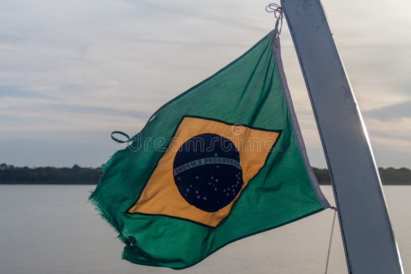 Flag of Brazil stock photo. Image of blue, flag, amazonian - 131792442