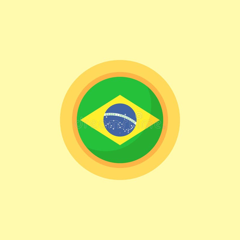 Brazil Flag Round Flat Stock Illustrations – 393 Brazil Flag Round Flat ...