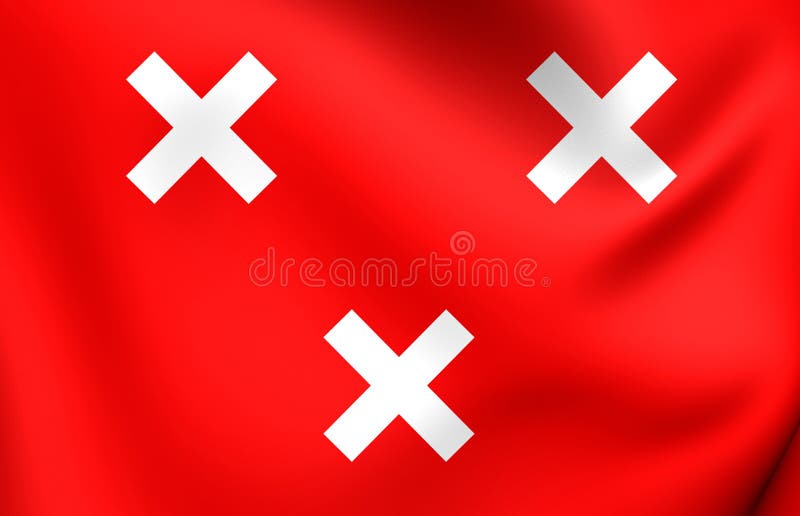 Flag of Breda City, Netherlands. Stock Illustration - Illustration of ...