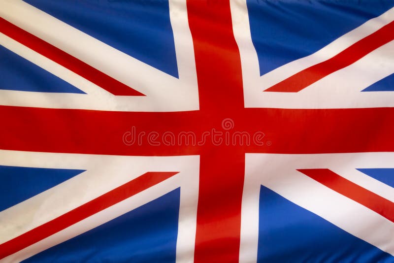 Flag of Britain Silk. United Kingdom Flag Stock Photo - Image of ...