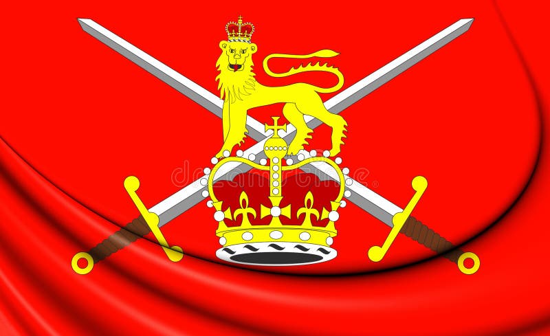 Flag of British Army. stock illustration. Illustration of render - 83932794