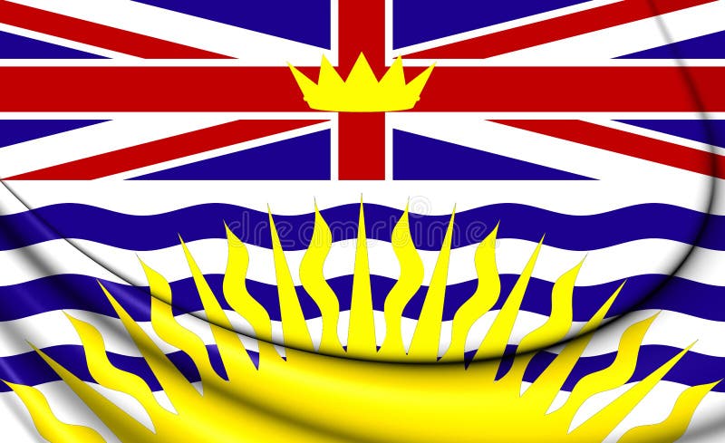 Flag of British Columbia, Canada. Stock Illustration - Illustration of ...