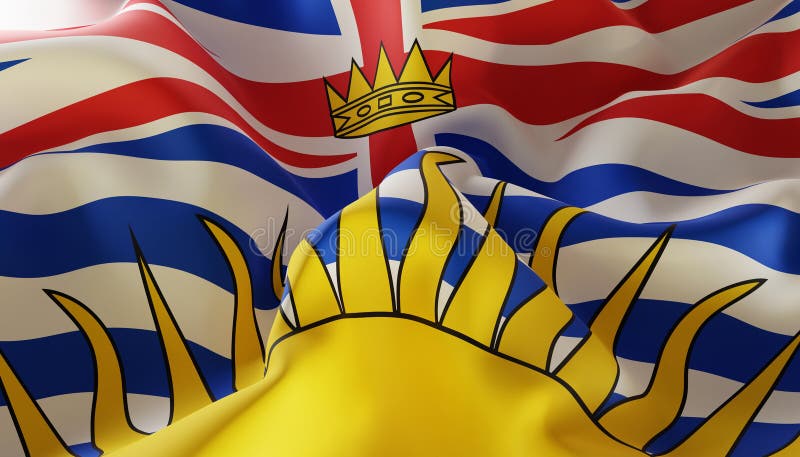 Flag of British Columbia. Province of Canada Stock Illustration ...