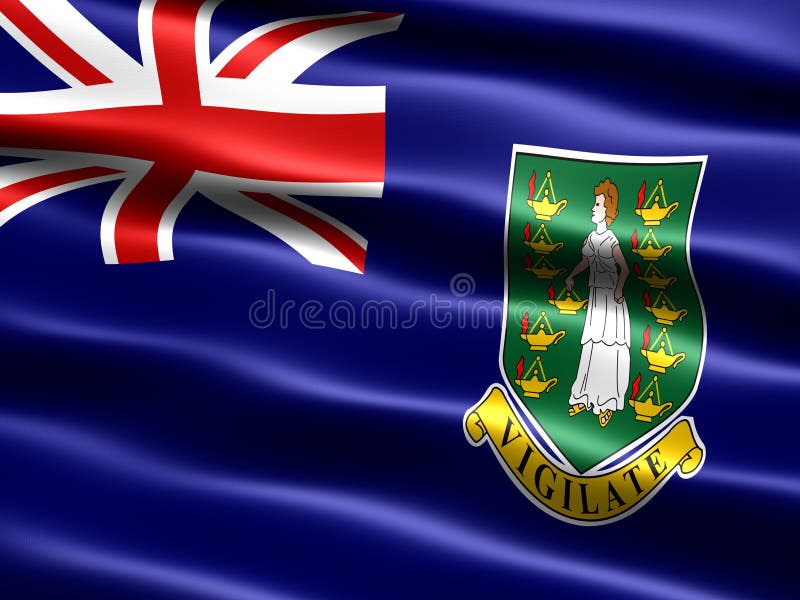 Flag of the British Virgin Islands Stock Illustration - Illustration of ...