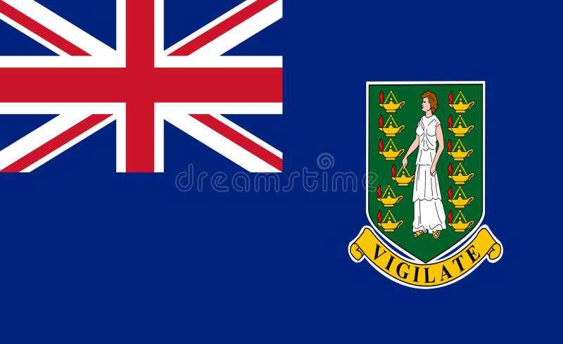 Flag of the British Virgin Islands . Official Colors and Proportion ...