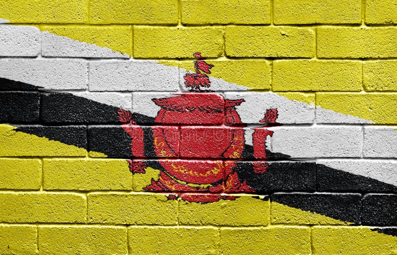 Flag of Brunei on Brick Wall Stock Image - Image of argentinian ...