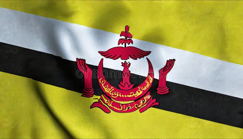 Flag of Brunei stock illustration. Illustration of banner - 299755528