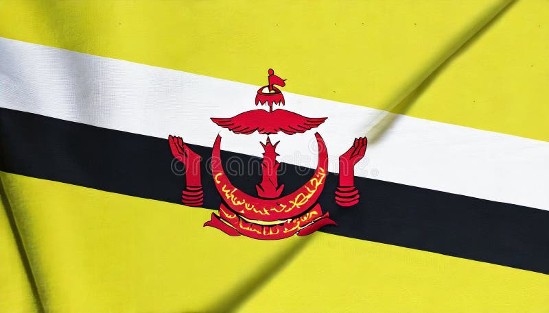 Flag of Brunei stock illustration. Illustration of symbols - 299755901