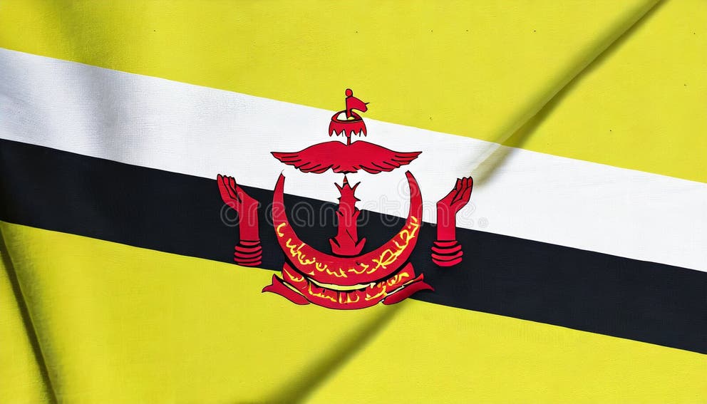 Flag of Brunei stock illustration. Illustration of symbols - 299755901