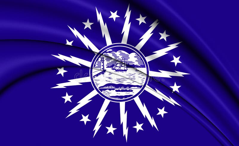 Flag of Buffalo New York, USA. Stock Illustration - Illustration of ...