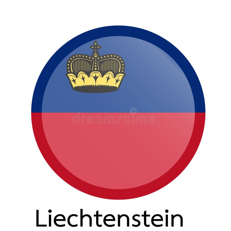 Vector Flag Button Series - Liechtenstein Stock Illustration ...