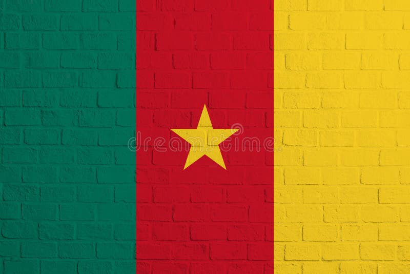 Flag of Cameroon Brick Wall Texture of the Flag of Cameroon Stock Photo ...