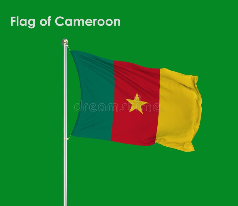 Flag of Cameroon, Cameroon Flag, National Flag of Cameroon. Pole Flag ...