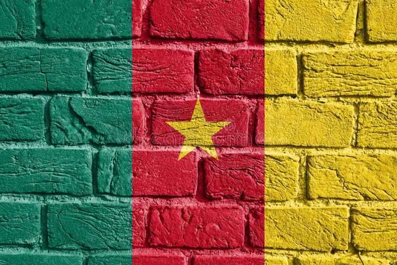 Flag Cameroon on the wall stock image. Image of patriotism - 268925595
