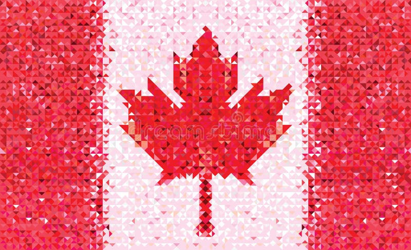 Flag Canada Geometric Pattern Stock Vector - Illustration of canadian ...