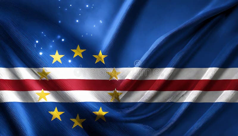 Flag of Cape Verde stock illustration. Illustration of banner - 299801707