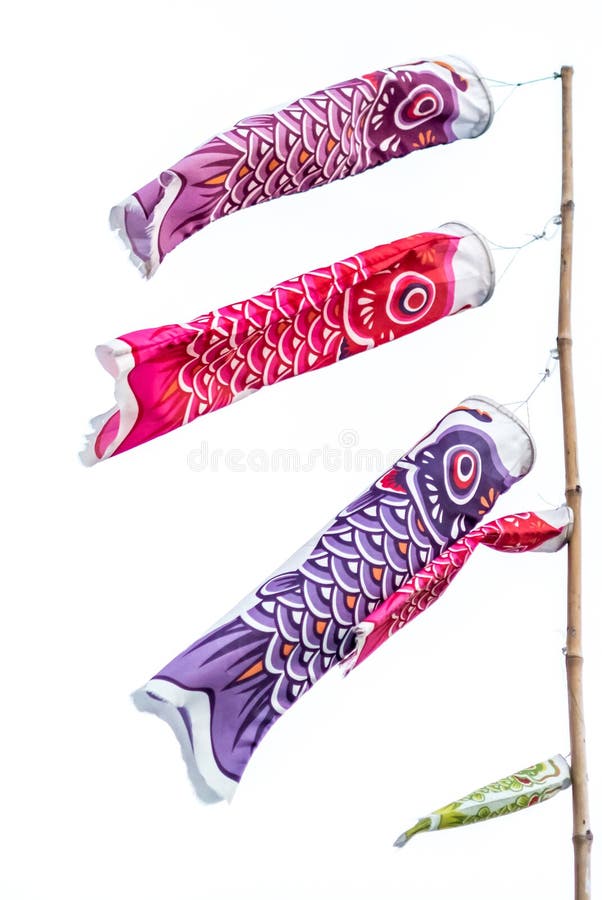 Flag Carp in Japanese Style Stock Image - Image of koinobori, fabric ...