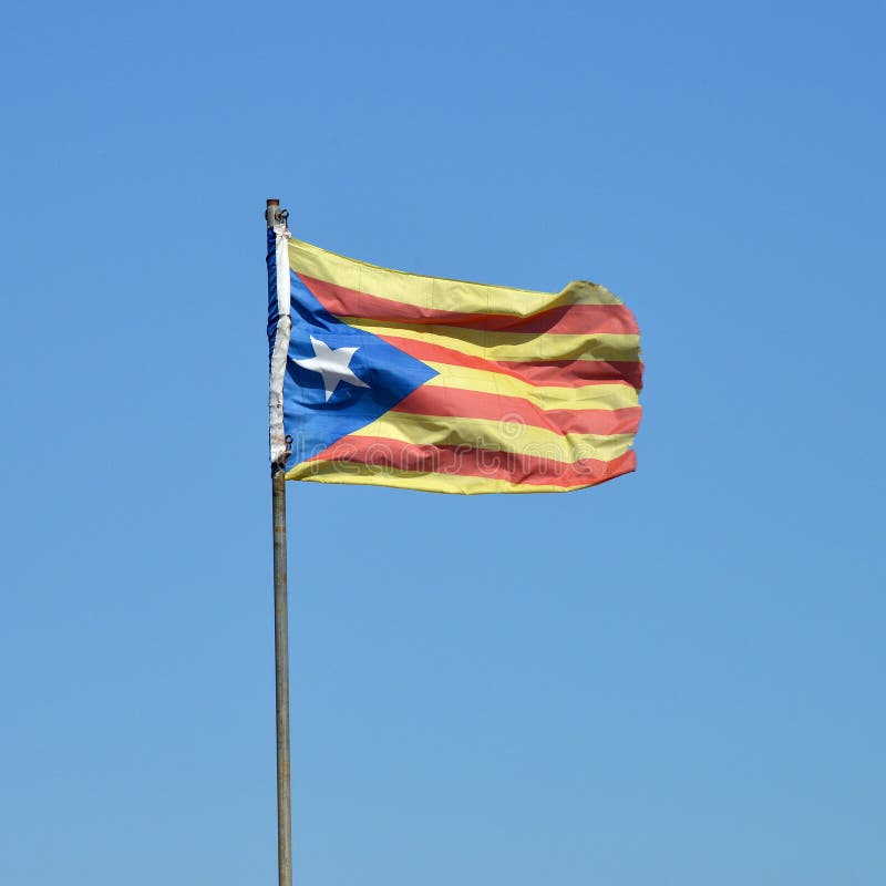 Flag of Catalan stock photo. Image of flag, catalunya - 98984260