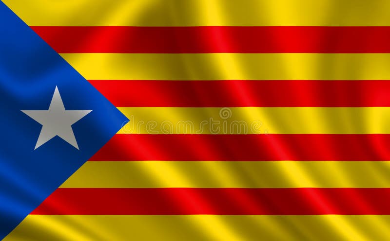 Flag of Catalonia. stock illustration. Illustration of yellow - 101199374