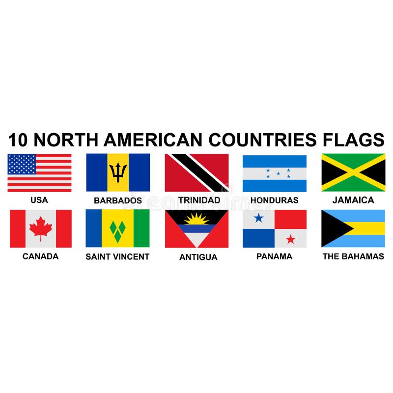 Flags of North American Countries Icon Vector Design Symbol of Country ...
