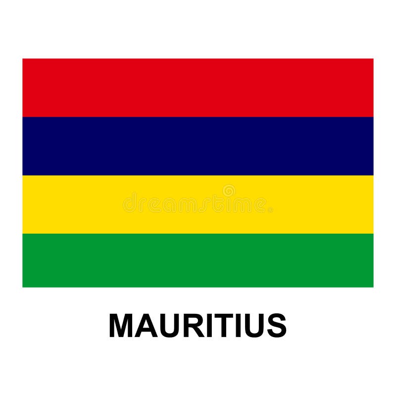 Mauritius Flags Icon Vector Design Symbol of Country Stock Vector ...
